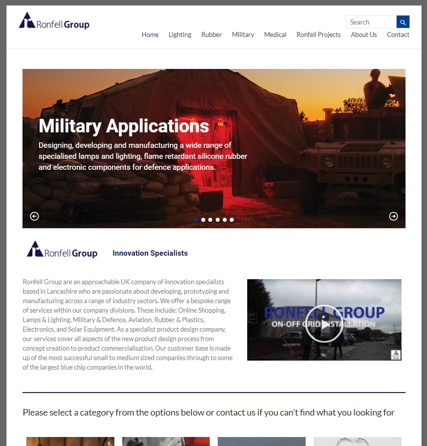 Ronfell Group launch new website – Ronfell.com
